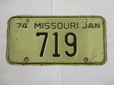 1974 MIssouri THREE DIGIT License Plate Tag | eBay