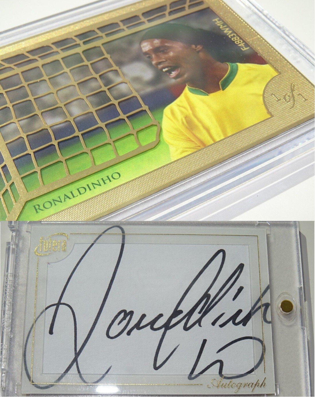 Futera Unique 2013 Ronaldinho 1 of 1 gold Autograph Auto Signature ...