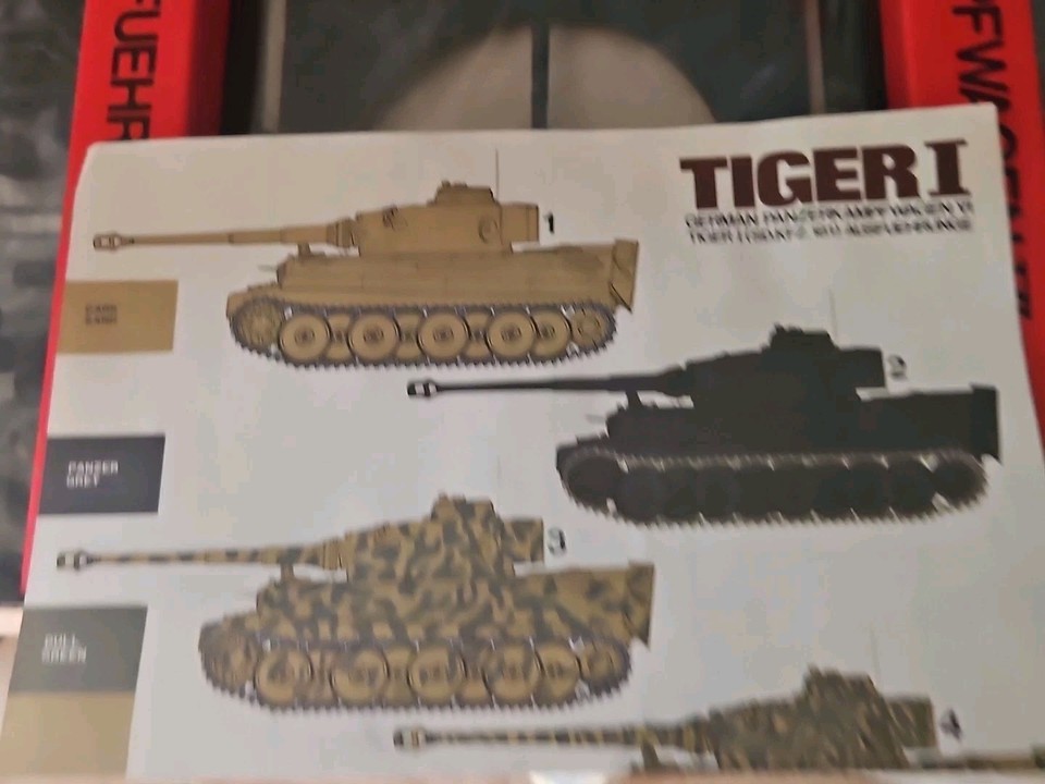 Tamiya 1/25 German Army Heavy Tank Tiger I Model Kit. Damage Box ...