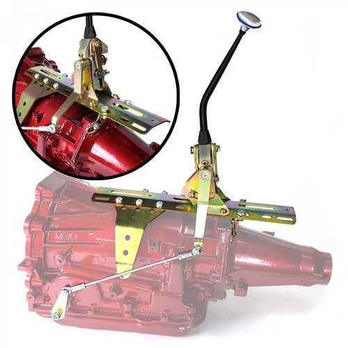 Deluxe Side Shift Transmission Shifter Kit w/ 12 Black Arm for GM 2004R ...