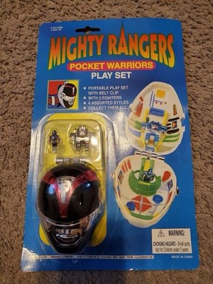 + Power Rangers KO Black / Pink Mighty Rangers Pocket Warriors Portable ...