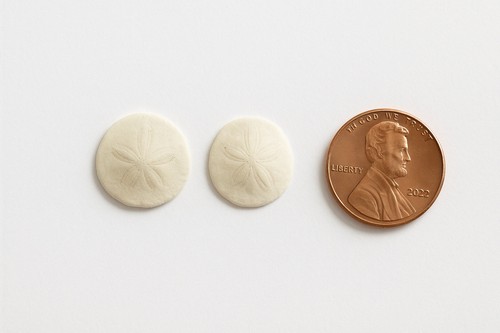 2 Miniature Natural Sand Dollars Tiny Sea Shells Beach Decor - Rare ...