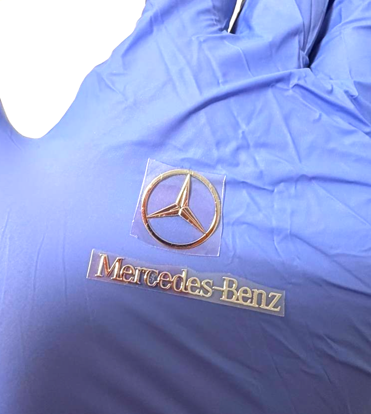 Mercedes Benz Silver Metallic Sticker Logo Decal Badge, Set ( 2 pcs) | eBay