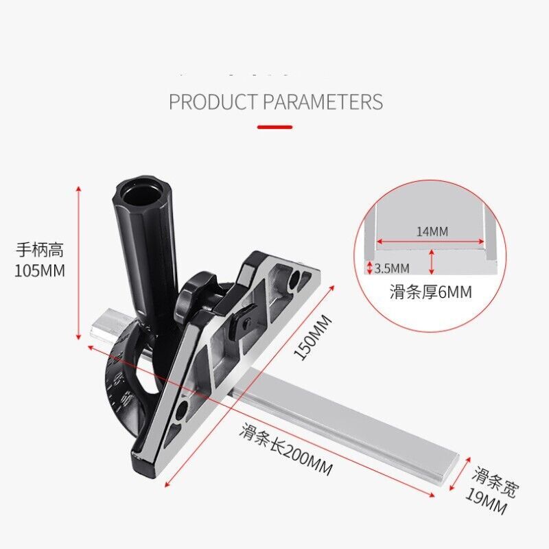 Replacement Table Saw Guide Miter Gauge Adjustable Angle Ruler Miter ...