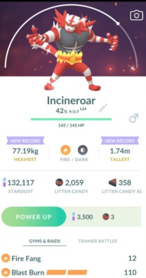 Pokemon Shiny Incineroar Registered Or 30 Days Legacy Move Community ...