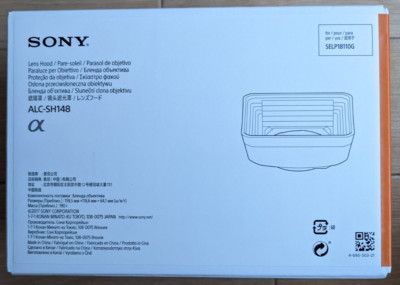 OFFICIAL Sony Lens hood ALC-SH148 for SELP18110G / AIRMAIL with ...