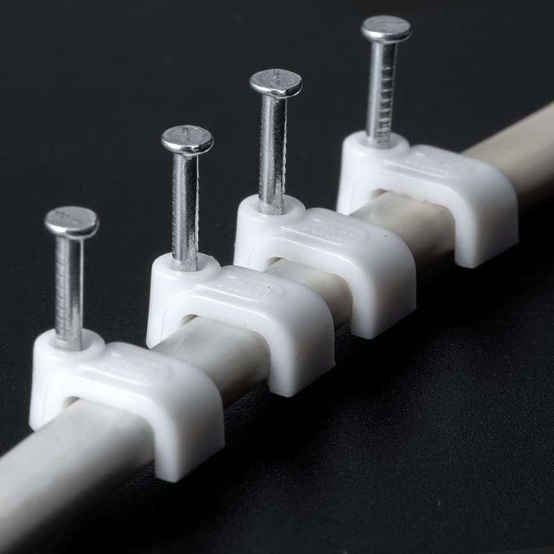 Cable Clips Nail in Cable Clips 100 Pcs 8mm Flat Ethernet Cable Wall ...
