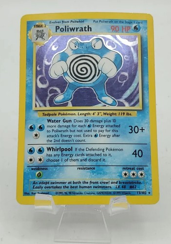 Pokémon TCG Poliwrath Base Set 13/102 Holo Rare | eBay