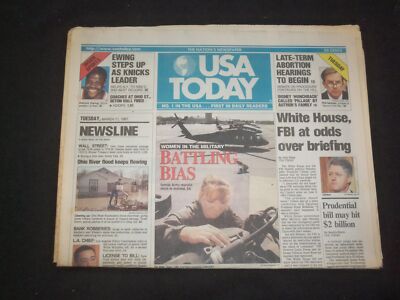1997 MARCH 11 USA TODAY NEWSPAPER-WHITE HOUSE, FBI AT ODDS OVER ...