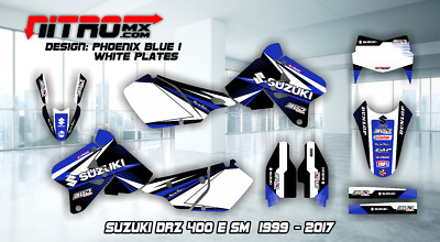 SUZUKI DRZ 400 E SM Graphics Kit Decal Design Stickers Motocross MX ...
