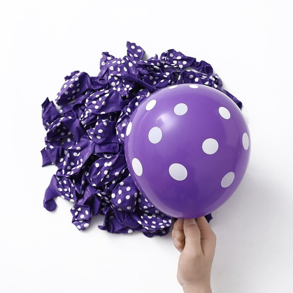 12" POLKA DOT Balloons Spotty LATEX Helium Birthday Wedding Party DECOR ...