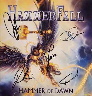Hammerfall Autographed Hammer Of Dawn Vinyl LP #1 (ACOA) | eBay