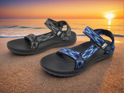 Men's Air Balance Slide Sandals Beach Sandal Comfort River Hook & Loop ...