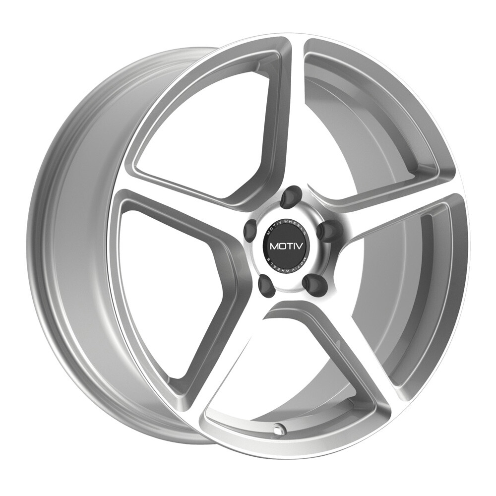 MOTIV 433MS Blade 16X7.5 5X120 Offset 40 Gloss Silver Machined ...