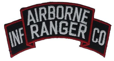 Airborne Ranger Infantry Rocker Red Black 3.5 Inch Patch EE0334 F2D1O ...
