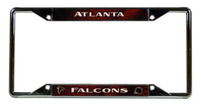 Atlanta Falcons NFL Chrome EZ View 4 corner License Plate Frame | eBay