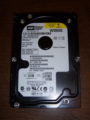 Western Digital WD600BB-22JHAO WD Caviar Enhanced IDE Hard Drive 60GB ...