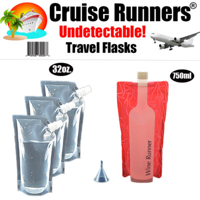 Cruise Flask Kit Rum Runner Sneak Smuggle Alcohol Liquor Bag Booze Wine ...