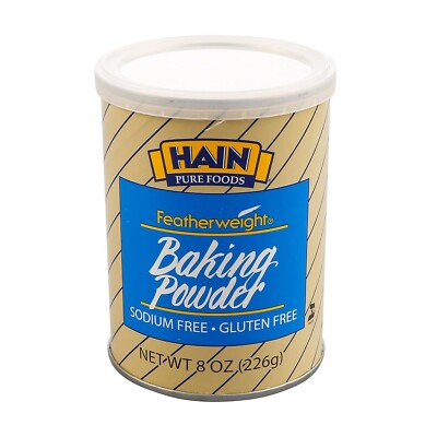 Hain Pure Foods Featherweight Baking Powder, Gluten-Free, Sodium Free ...