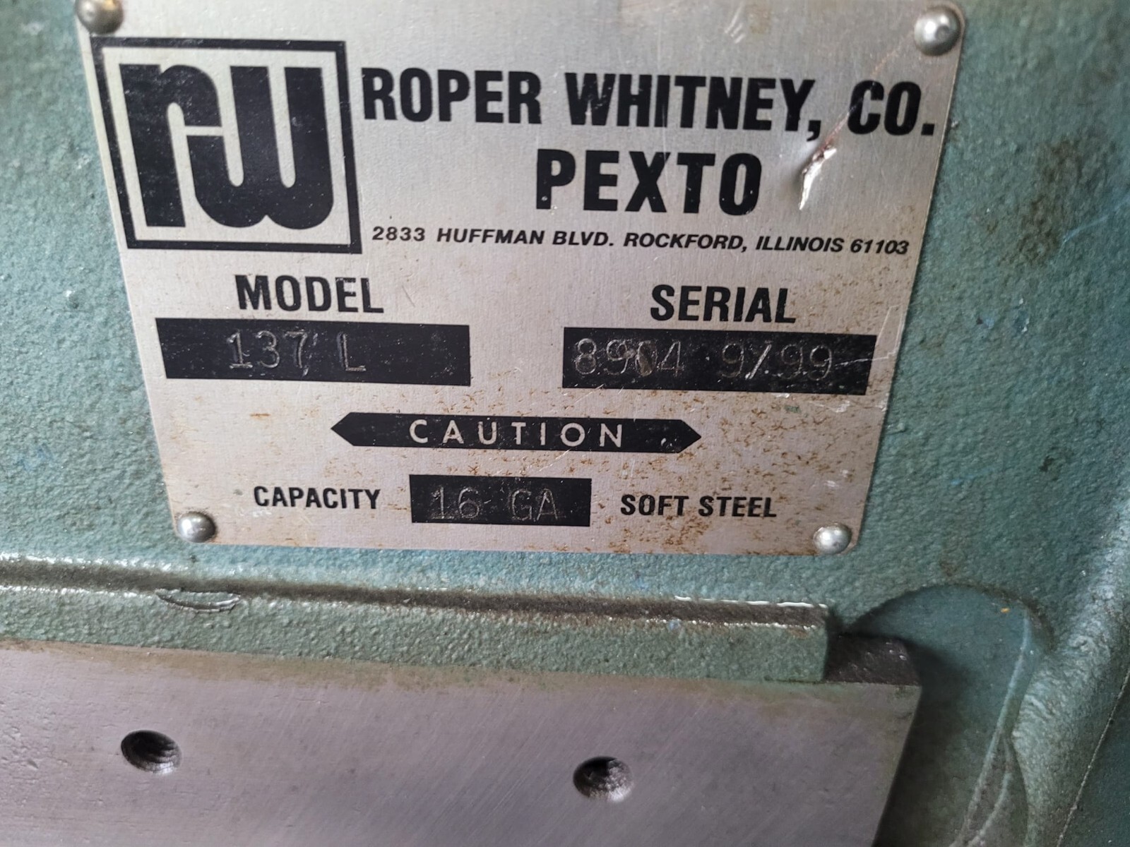 Pexto Sheet Metal Stomp Shear Jump Shear w/Backgage Model 137-K (16 ...