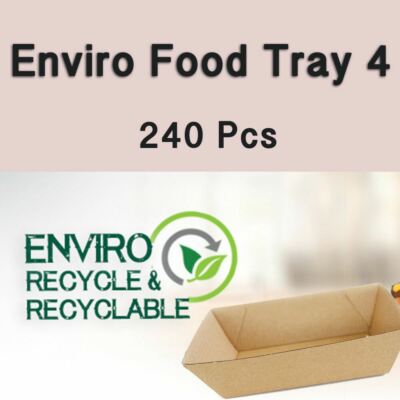 Cardboard Food Boxes Tray 4 Eviro Snack Boxes 240Pc Takeaway Burger ...