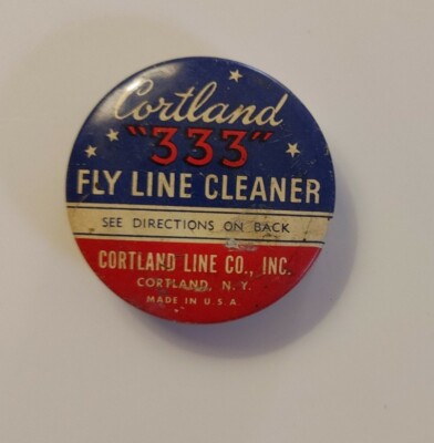 Vintage Cortland Fly Line Cleaner 333 Tin Container | eBay
