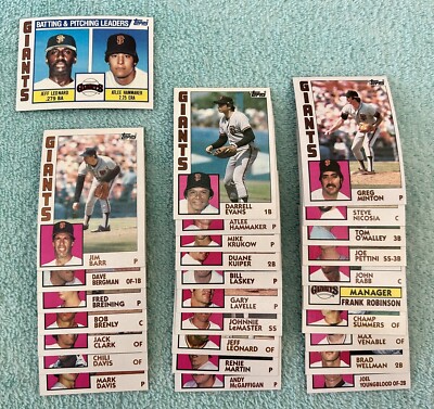 TOPPS 1984 MLB SET - Complete - San Francisco Giants | eBay