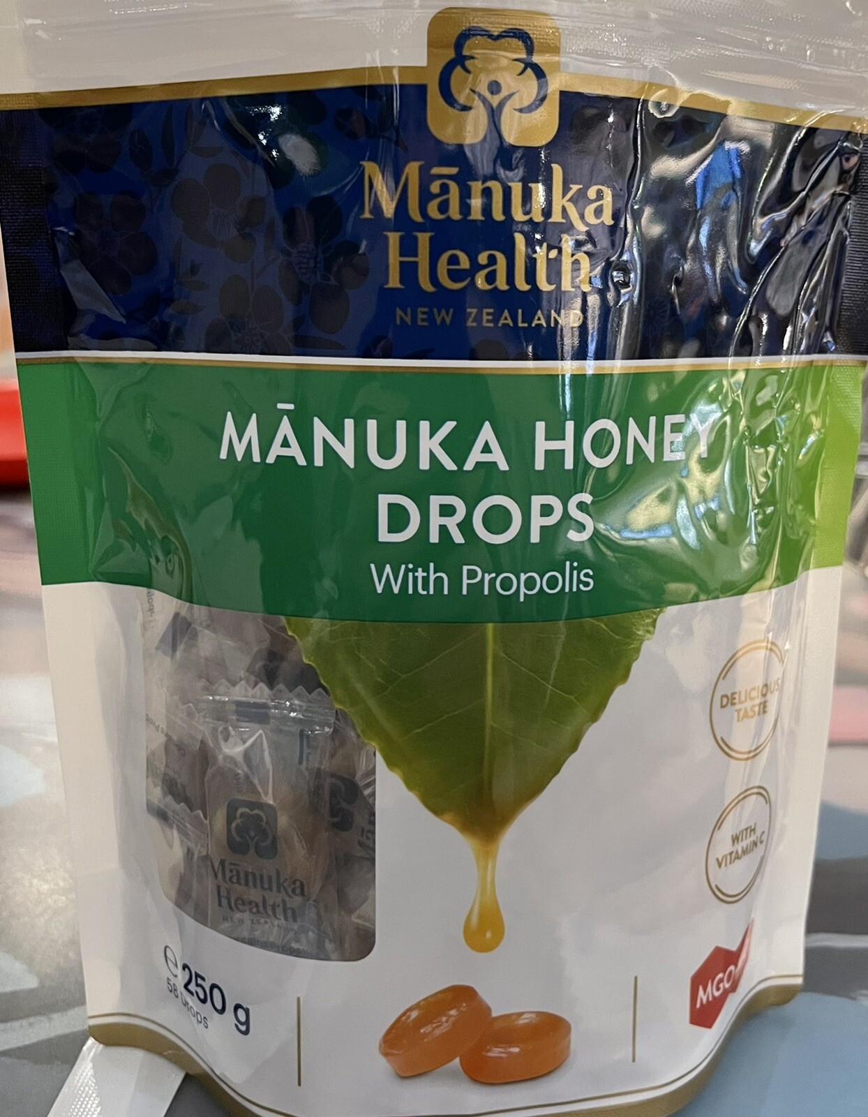 5XManuka Health-Manuka Honey Drops Propolis MGO 400+ 58 Drops 250g ...