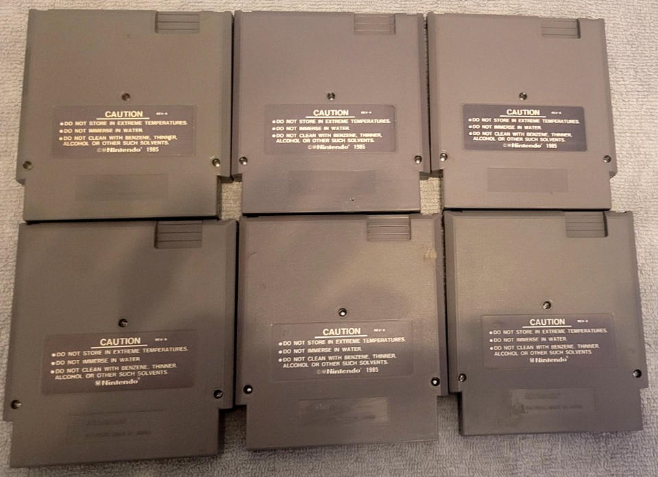 6 NES Nintendo Games, Guardian Legend, Excitebike, Robo Cop, Shooting ...