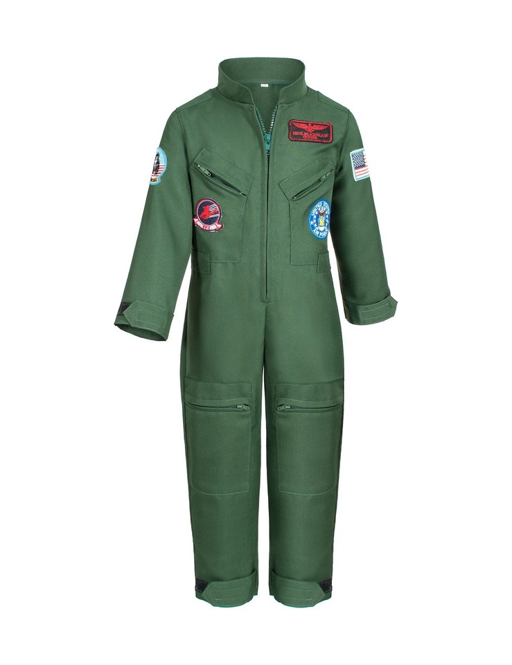 Kids Fighter Pilot Costume - Air Force Flight Suit Roleplay Dress U ...