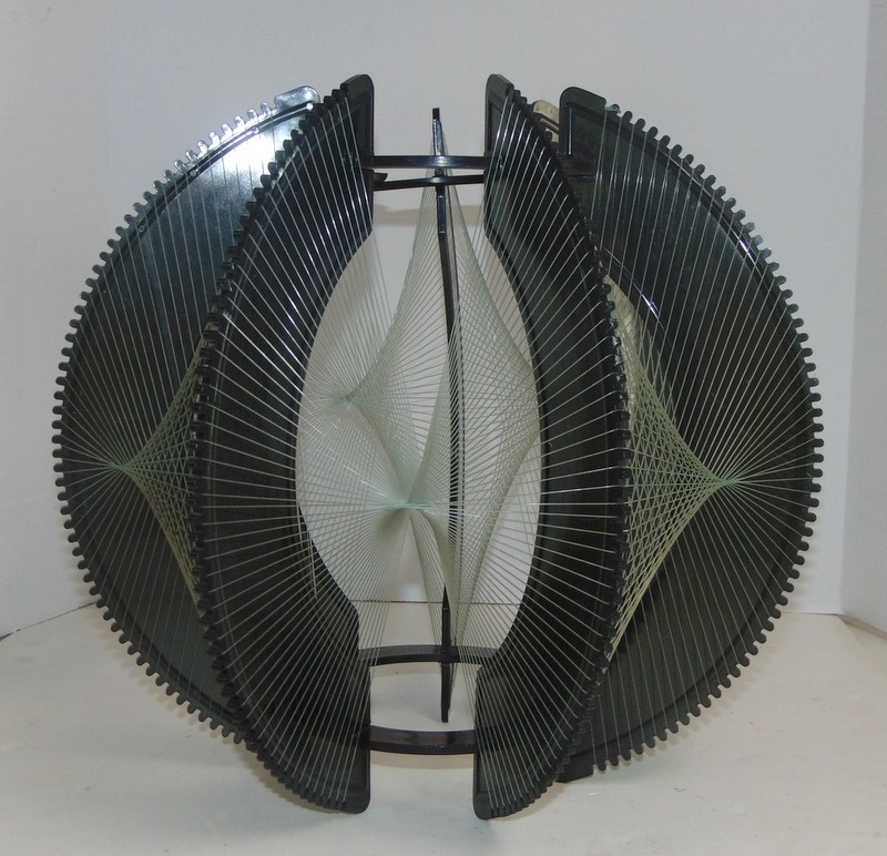 Vintage LARGE Retro Mid Century Modern Lucite String Art Swag Lamp ...