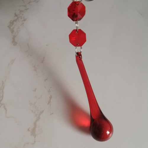 15Pcs Colorful Raindrop Prisms Pendants Lighting Glass Crystal ...