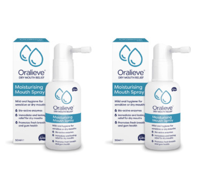 2x Oralieve Mouth Spray 50ml - Moisturising Spray for Sensitive Or Dry ...