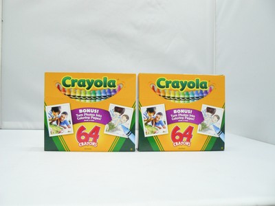 Crayola - 64 Ct Crayon Pack With Crayon Sharpener - 2 Boxes | eBay