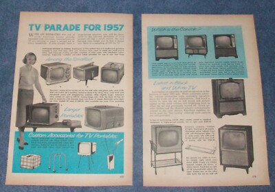1957 New Television Vintage Info Article "TV Paradise for 1957" | eBay
