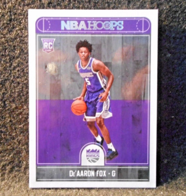 2017-18 De'Aaron Fox Panini-NBA Hoops Rookie card #255.....Sacramento ...