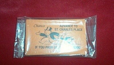 Classic MONOPOLY Board Game Full Complete Set Orange CHANCE Cards ...