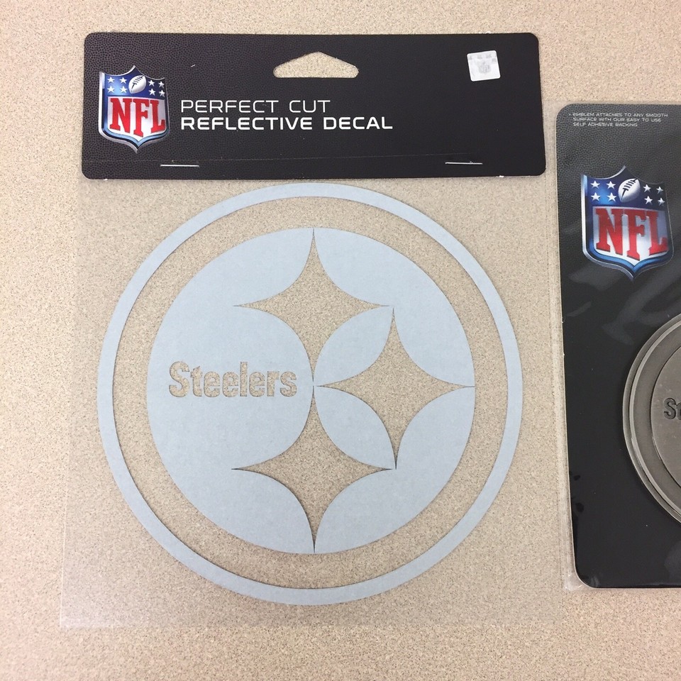 Pittsburgh Steelers Antique Nickel Auto Emblem NFL Car Decal Football ...