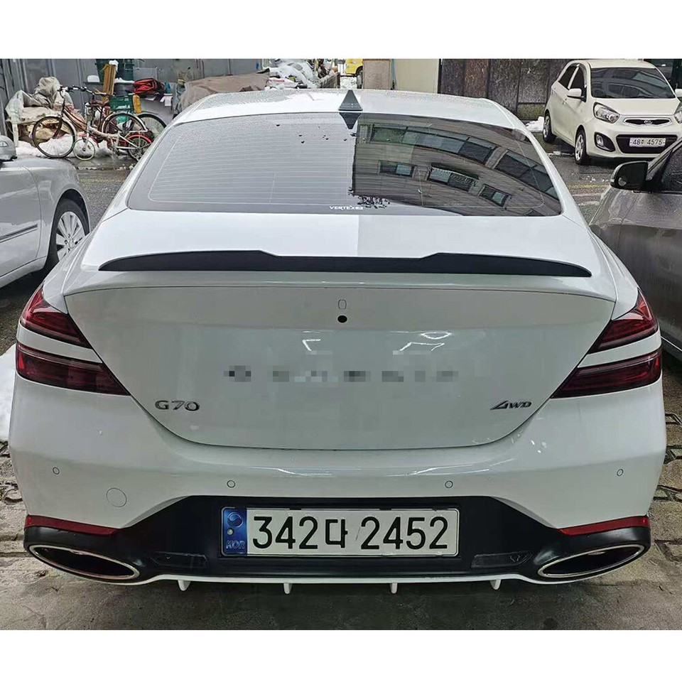 For 2022UP Hyundai Genesis G70 Dry Carbon Fiber Trunk Wing Spoiler Lip ...
