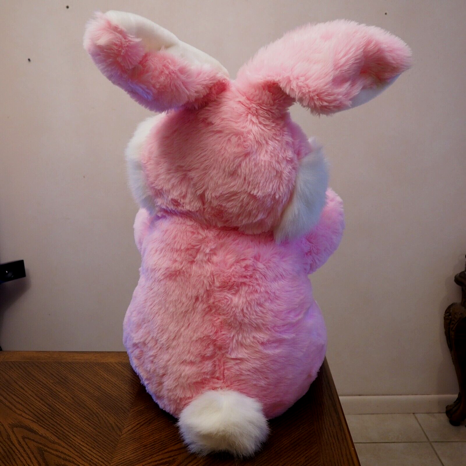 Vintage MAIN JOY LIMITED Large Pink BUNNY RABBIT Plush Stuffed Animal ...
