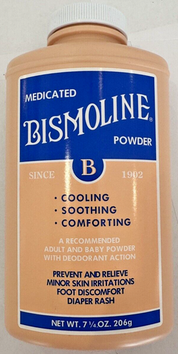 Original Bismoline Medicated Talc Dusting Powder, 7.25-ounce Bottle | eBay