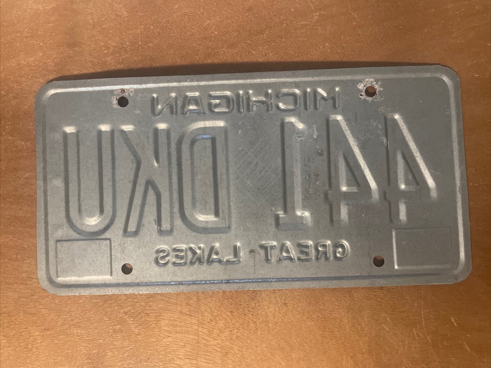 1997 Michigan License Plate Great Lakes Blue # 441 DKU | eBay