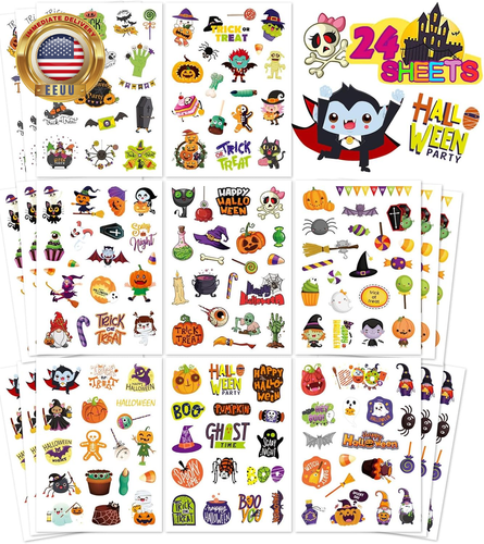 432 PCS Halloween Stickers, Self Adhesive Happy Halloween Stickers for ...