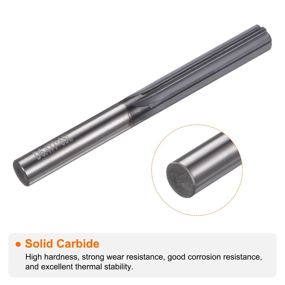 Carbide Chucking Reamer 0.255" Straight Flute Straight Shank Machine ...