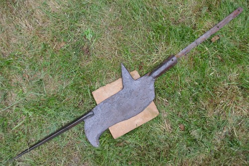halberd polearm medieval no sword german helmet glefe dagger mace ...