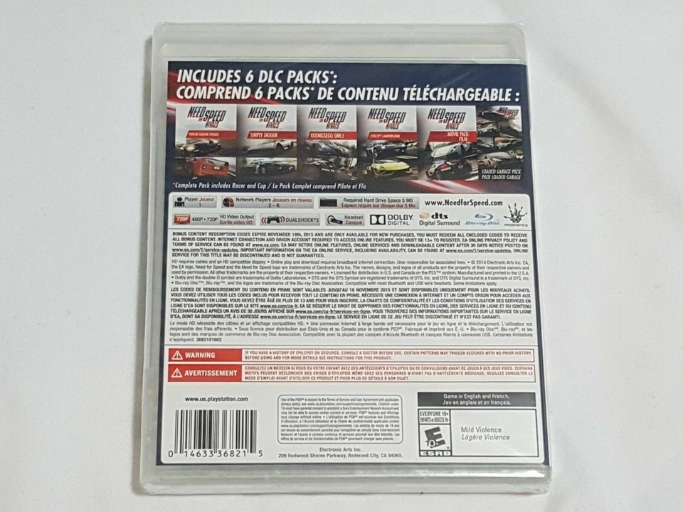 BRAND New Need for Speed Rivals Complete Edition PS3 Playstation 3 - 6 ...