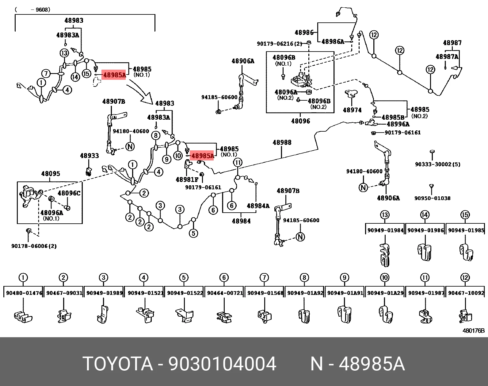 TOYOTA Original ring, o for height control tube no.1, 9030104004 for ...