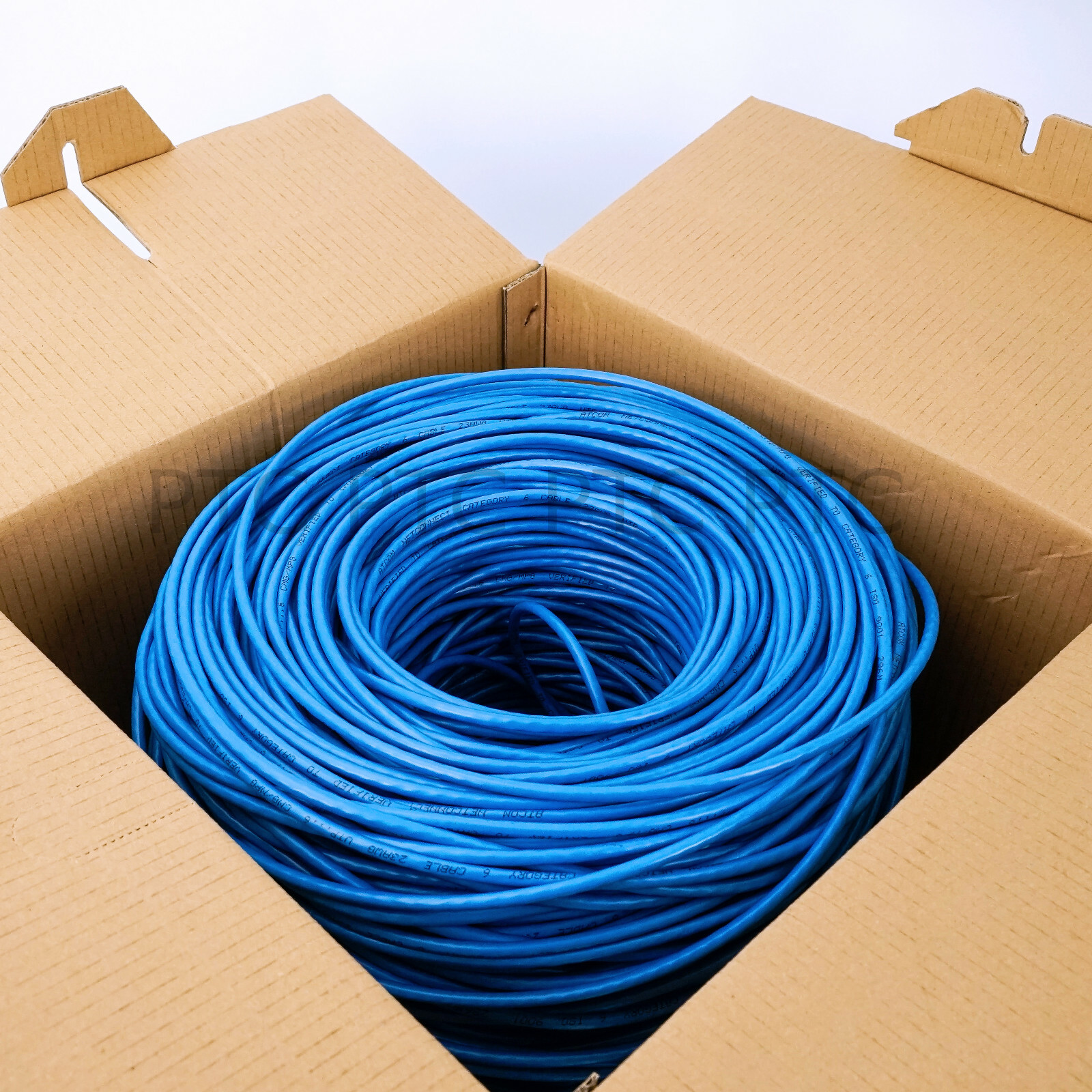 100m Cat6 UTP Ethernet solid cable roll Lan network data lead multi ...