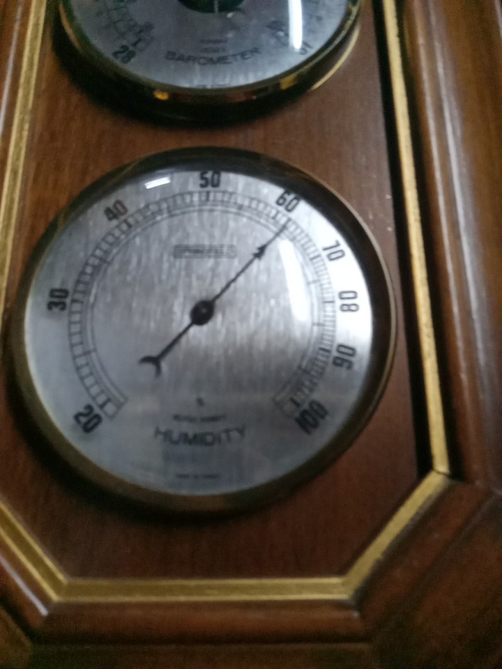 Vintage Springfield Wall Mounted Household Barometer Thermometer w ...