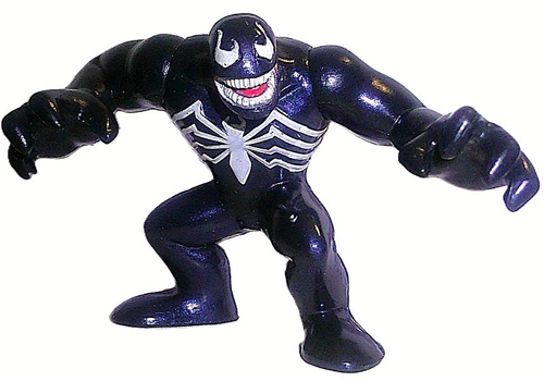 Marvel Super Hero Squad VENOM classic 2007 symbiote glossy metallic ...